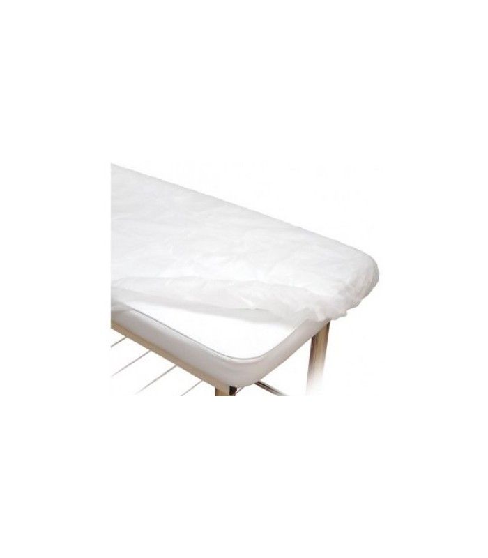 FITTED SHEET WHITE WHITE PLASTICIZED (10 PCS)